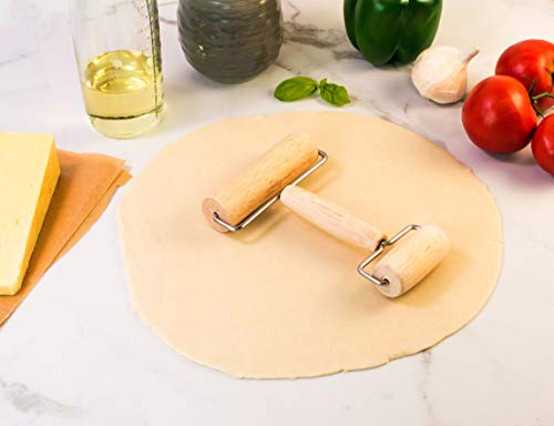 Mrs. Anderson’s Baking Double Dough Roller, Wood, 7-Inches x 4.5-Inches