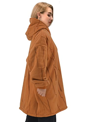 Wearable Blanket Sweatshirt Sherpa Oversized Hoodie TV-Blanket with Sleeves and Pockets for Adults Men Women Teens One Size Fits All