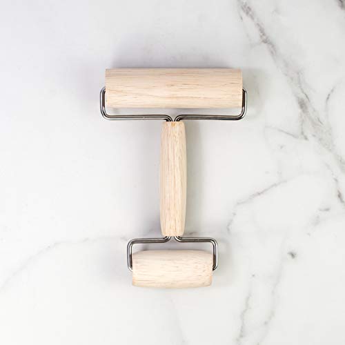 Mrs. Anderson’s Baking Double Dough Roller, Wood, 7-Inches x 4.5-Inches