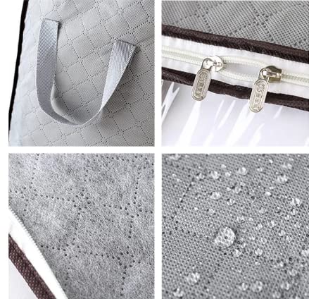 GUAGLL Quilt Storage Bag Non-Woven Foldable Window Handle Storage Bag for Clothes Quilt Toys