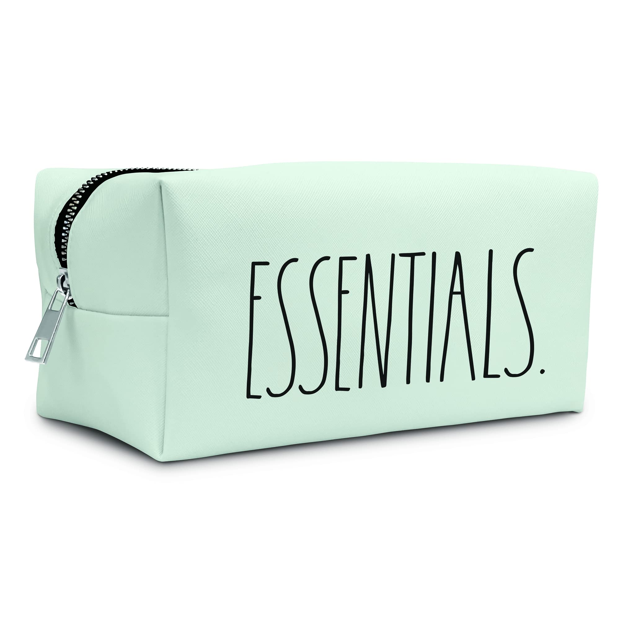 Rae Dunn Cosmetic Bag for Makeup & Toiletries. Fully Lined, Spacious Size: 10" W x 4.25" H x 4.75" D Loaf Pouch with Full-Zip Closure - Essentials