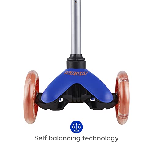Ignight Blue/Orange 3 Wheel Scooter for Boys and Girls Ages 3+, Max Weight 75lbs, Foot-Activated Brake - Durable, Comfortable, & Easy to Ride