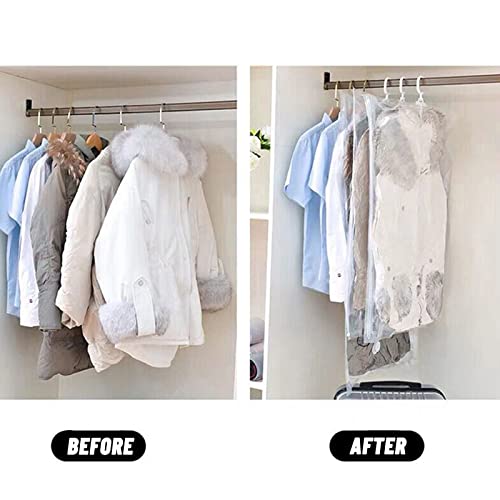 Kudias Vacuum Storage Bags, Hanging Vacuum Storage Bags, Space Saver Vacuum Storage Bags, Large Vacuum Storage Bags for Clothes (5pcs L)