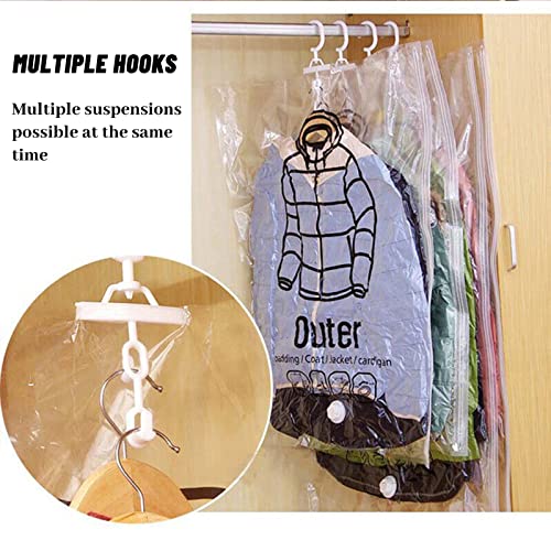 Kudias Vacuum Storage Bags, Hanging Vacuum Storage Bags, Space Saver Vacuum Storage Bags, Large Vacuum Storage Bags for Clothes (5pcs L)
