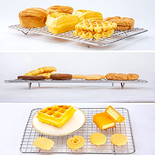 Cooling Rack For Baking, Aisoso Rack with 18/8 Stainless Steel Bold Grid Wire, Multi Use Oven Rack Fit Quarter Sheet Pan, Oven and Dishwasher Safe, 8.5 x 12 Inches