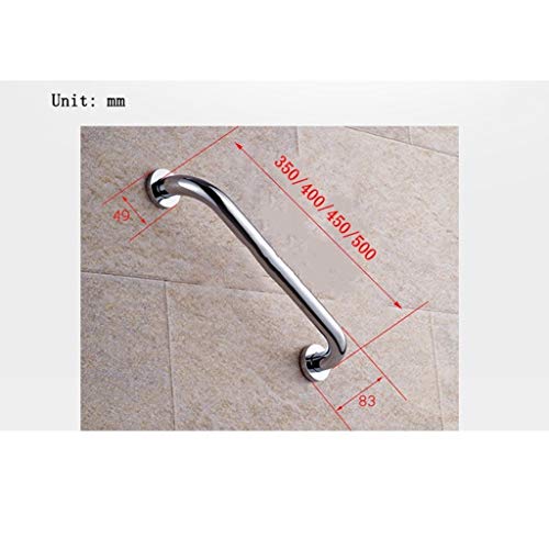 CRODY Bath Wall Attachment Handrails Grab Bar Rails Bathroom Bathtub,Disabled Elderly Toilet Seat Armrest Non-Slip Safety Handle,Wall Mounted Straight Towel Rack/45Cm
