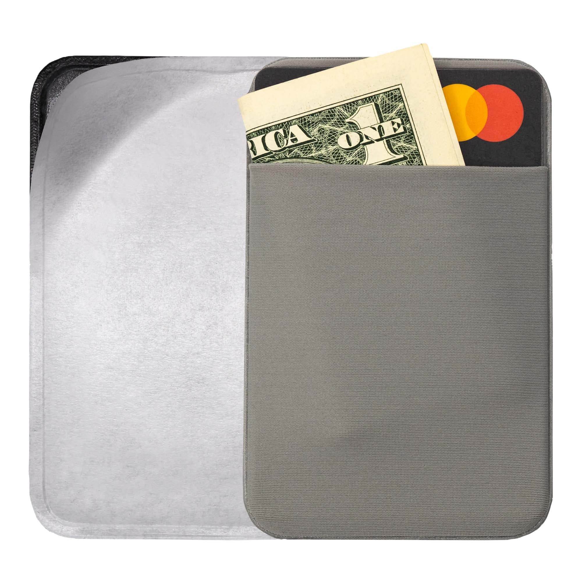 Elastic Phone Card Holder Pocket, Stick-On Wallet, Adhesive Credit Card Pouch, Phone Accessories, Compatible With iPhone, Samsung Galaxy – Blue