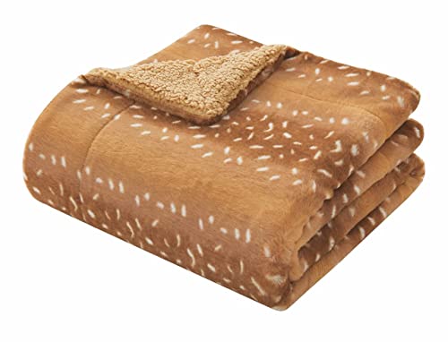 better home and garden Cozy Faux Fur Throw (Deer, 50in X 60in)