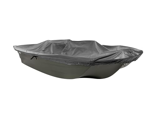 Pelican - Hull Mooring Boat Cover - Heavy Duty Waterproof UV Resistant Marine Grade Polyester - Fits 10-12 ft. Fishing Boats, Grey