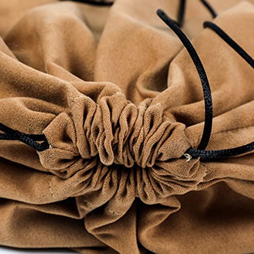 Storage Bag Large Capacity Suede/Flannel Tote for Underwear Toy Packaging Pocket Clothes Storage(49x60cm,Beige)
