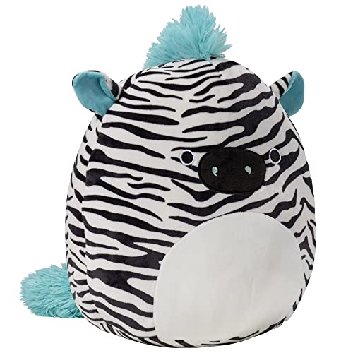 Squishmallows Original 12-Inch Zeke Zebra with Blue Mane - Medium-Sized Ultrasoft Official Jazwares Plush