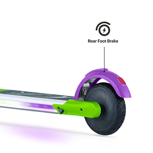 Jetson Disney Buzz Lightyear Kids' Electric Scooter, 7 Miles Per Hour, 4 Miles Max Range, 60-Watt Motor, Light-Up Deck, Height-Adjustable Handlebar, Ages 8+, JBUZZ-ELE