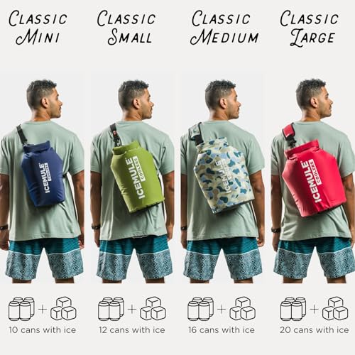 IceMule Classic Small Collapsible Backpack Cooler - 10 Liters, Marine Blue, Waterproof, Hands Free, 24+ Hours Cooling, Soft Sided Cooler for Hiking, Camping, Fishing & Picnics
