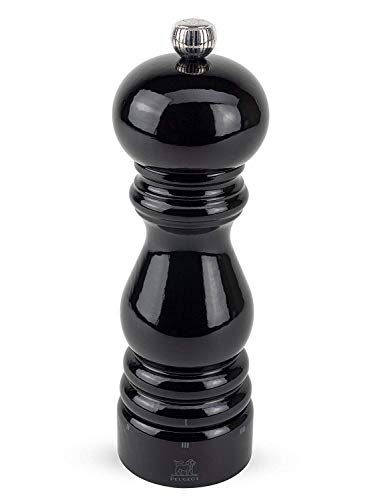 Peugeot Paris U'Select Lacquer Salt And Pepper Mill Set 7", Black And White