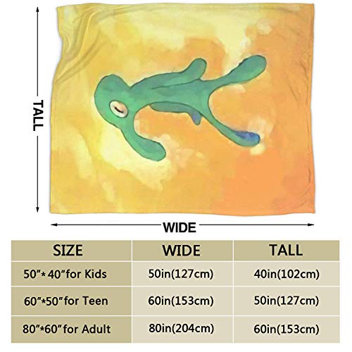 Classic Bold and Brash Travel Blanket Squidward Soft Lightweight Fleece Flannel Throw Blanket 50"x40"