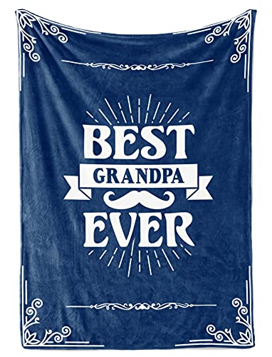InnoBeta Gifts for Grandpa, Throw Blanket for Grandfather, Presents from Granddaughters Grandsons for Christmas, Birthday, Father's Day - 50" x 65" Best Grandpa Ever