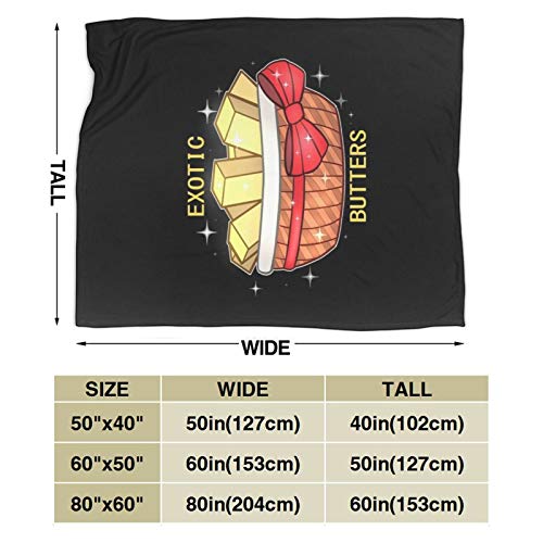 Woidxzxza FNAF Exotic Butters Ultra-Soft Micro Fleece Blanket Flannel Washable Lightweight Warm Plush Throw Blankets 60x50 in