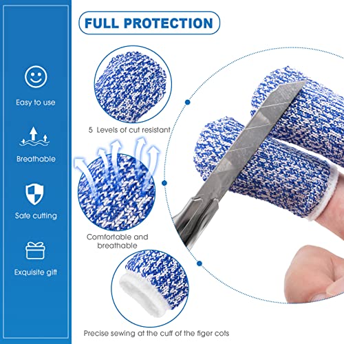 8 Pieces Finger Guard Set for Cutting Knife Guard Finger Cot Stainless Steel Cutting Protector Adjustable Safe Thumb Guard Finger Protector for Cutting Food to Avoid Hurting When Slicing and Chopping