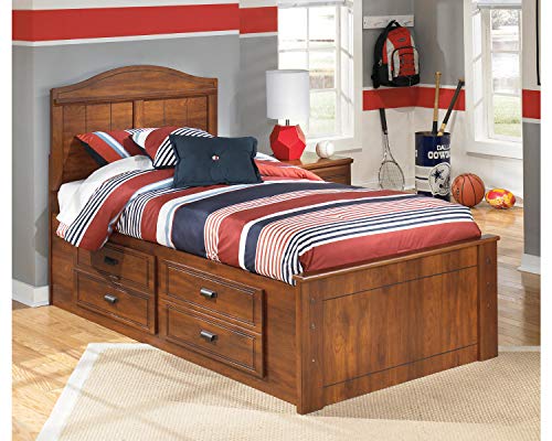 Signature Design by Ashley Wooden Mattress Support Bunkie Board Roll Slat with Nylon Cord, Twin, Beige