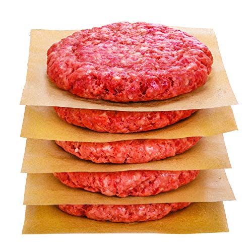 Hiware 200 Count Unbleached Parchment Paper Squares 6" x 6", Non-Stick Wax Paper Sheets for Separate Burgers, Cookies & Other Foods When Storing, Freezing