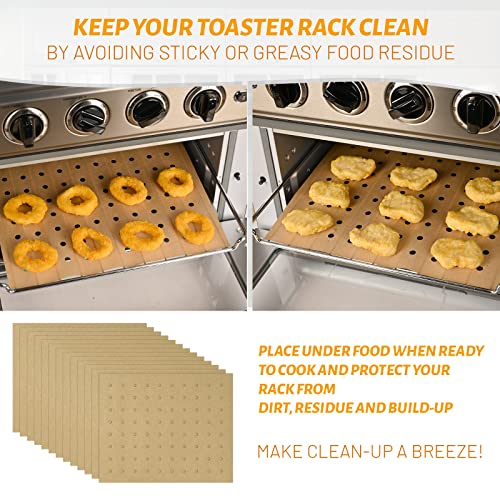 WMKGG 100 PCS Unbleached Air Fryer Parchment Paper, 11 x 9 inch Perforated Rectangular Air Fryer Toaster Oven Disposable Liners for Cuisinart, Ninja Foodi, Breville, Gowise, Black Decker