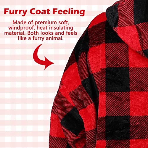 Warm Wearable Blanket Hoodie, Cozy and Soft Sherpa Pullover Sweatshirt w/ Giant Hood Pocket, Adults Comfortable Thick Fleece Throw Blanket for Spring, Autumn, and Winter