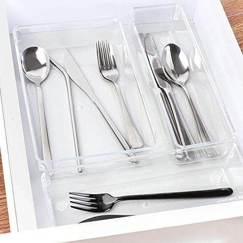 SMARTAKE 2 Pack Corner Shower Caddies 13-Piece Drawer Organizers - SUS304 Shower Caddies, Plastic Storage Organizer with Non-Slip Pads for Toilet, Dorm and Kitchen
