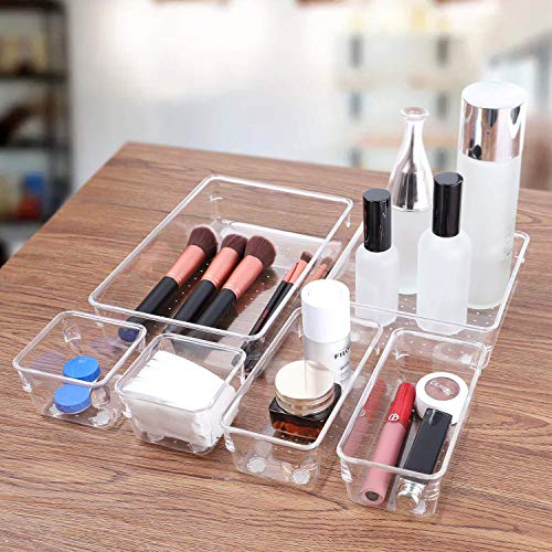 SMARTAKE 2 Pack Corner Shower Caddies 13-Piece Drawer Organizers - SUS304 Shower Caddies, Plastic Storage Organizer with Non-Slip Pads for Toilet, Dorm and Kitchen
