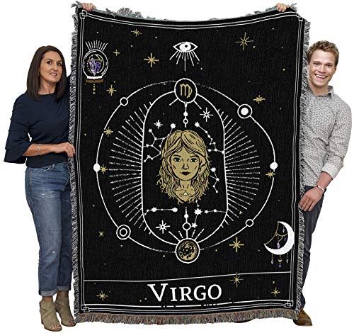 Pure Country Weavers Zodiac - Virgo Tarot Card Blanket - Gift Tapestry Throw Woven from Cotton - Made in The USA (72x54)