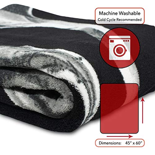 JUST FUNKY Skyrim Collectibles | Skyrim Dragon Emblem Fleece Throw Blanket | 45β x 60β