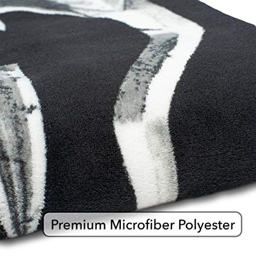 JUST FUNKY Skyrim Collectibles | Skyrim Dragon Emblem Fleece Throw Blanket | 45β x 60β