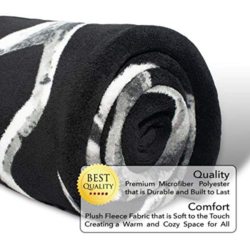 JUST FUNKY Skyrim Collectibles | Skyrim Dragon Emblem Fleece Throw Blanket | 45β x 60β