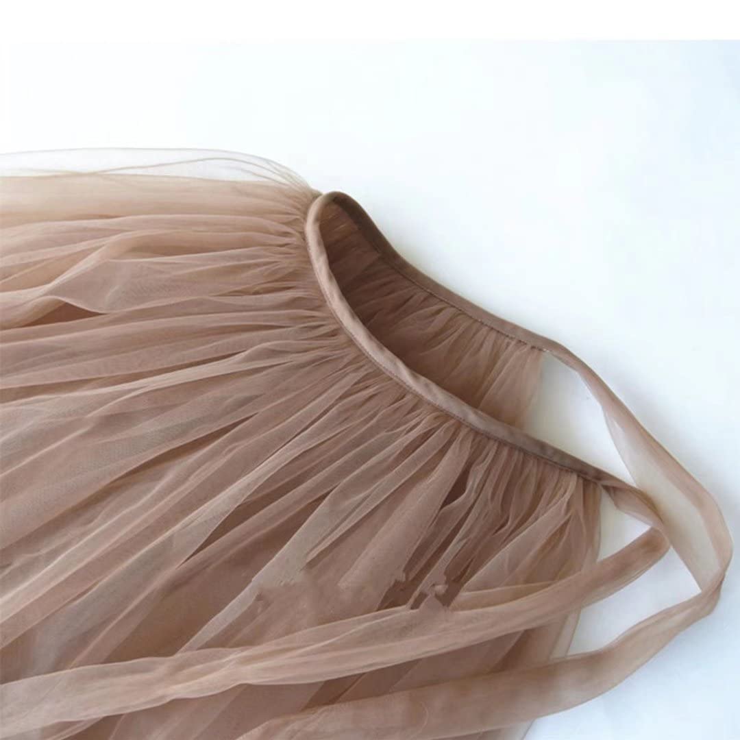 UATULT Detachable Wedding Train Only Length 66" Wedding Maxi Tulle Skirts Floor Length Overskirt for Bridal Party White