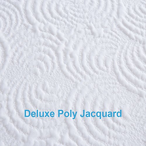 PrimaSleep 12 Inch Multi-Layered I-Gel Infused Memory Foam Mattress | White/Blue | Queen