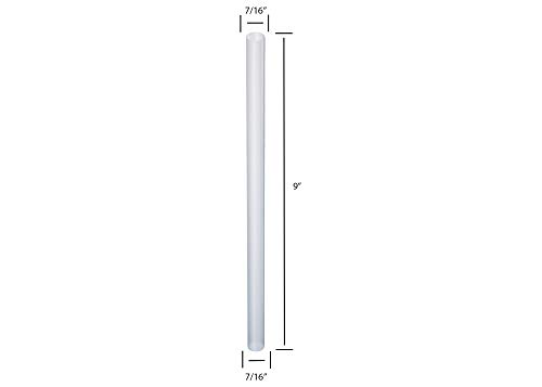 Clear Jumbo Smoothie Straws, Clear Disposable Wide-mouthed Large Milkshake Straws 9'' Inches High / Tall 100 pack