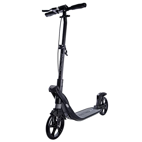 i-Glide Metro Commuter (Black/Grey) - Lightweight, Portable Kick Scooter