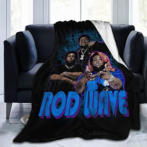 Rod Wave Blanket Soft Warm Flannel Throw Blankets for Bed Couch Sofa Bedroom Living Room All Season 60"X50"
