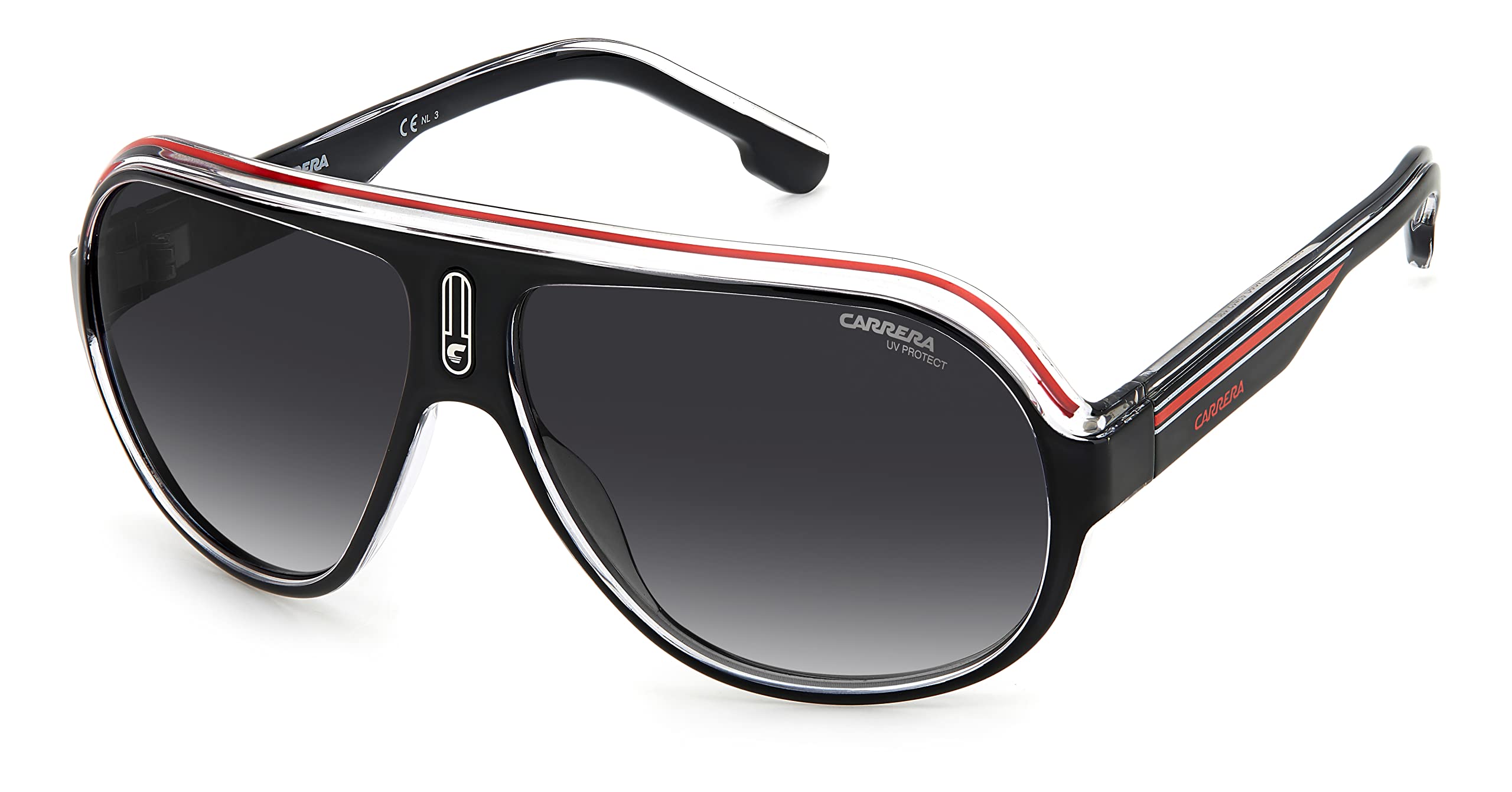 Carrera SPEEDWAY/N T4O BLACK CRYSTAL BLACK WHITE RED 63/12/130 MAN Sunglasses