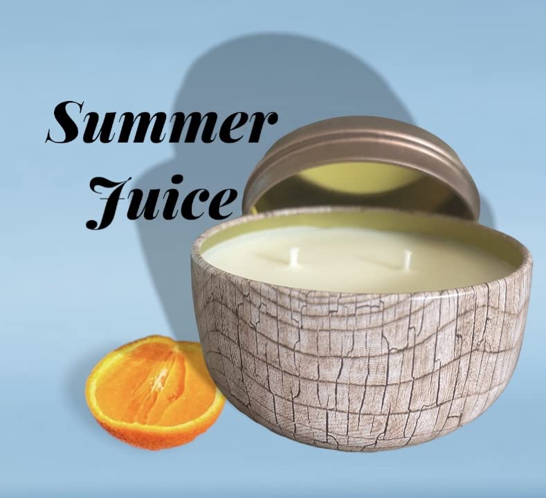 My Sweetheart Fruits and Sugared Citrus Scented Soy Wax Candle for Home Vul-Caa-Nu | 8oz 2 Wicks Recyclable Tins | Non Toxic Aromatherapy