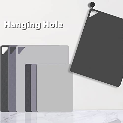 Plastic Cutting Boards for Kitchen, WK Flexible Cutting Board Set of 6, Non Slip Cutting Mats with Hole, BPA Free, Dishwasher Safe, Multi Size