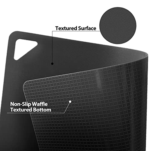 Plastic Cutting Boards for Kitchen, WK Flexible Cutting Board Set of 6, Non Slip Cutting Mats with Hole, BPA Free, Dishwasher Safe, Multi Size