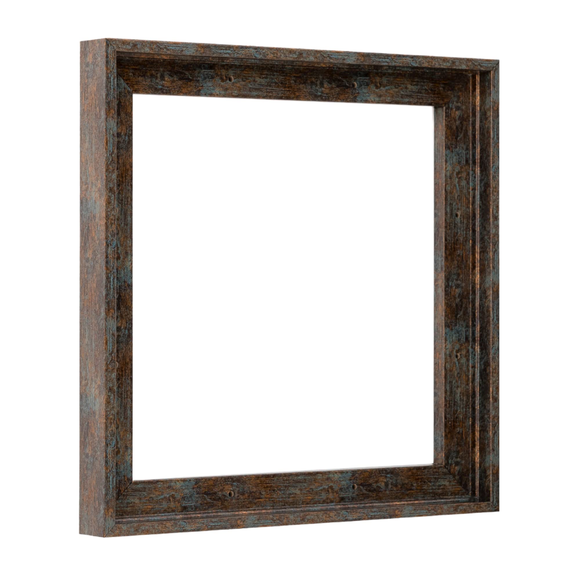 Pixy Canvas 12x12 Floater Frame for 1-1/4 (1.25) inch Deep Canvas Paintings/Canvas Prints/Wood Canvas Panels/Wall Art/Wall Decor/Home Decor/Artwork (Rusty Blue, 12 x 12 inch, Square)