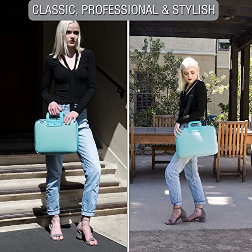 ROXIE Leather Laptop Shoulder Messenger Bag Briefcase Sleeve for ASUS ZenBook 13 Chromebook Flip 14, VivoBook S14, ROG Zephyrus G14