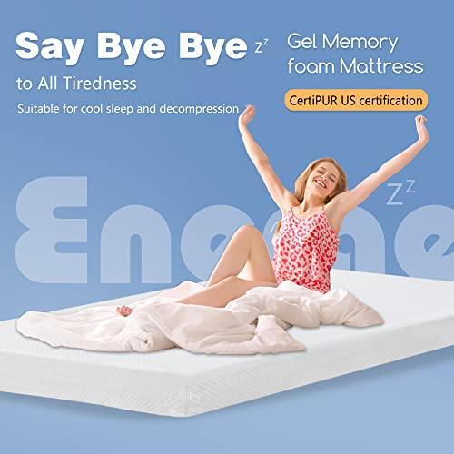 Vnewone Gel Memory Foam Mattress, Medium Firm Mattresses for Cool Sleep & Pressure Relief,CertiPUR-US Certified/Pressure Relieving/Bed-in-a-Box