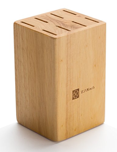Knife Block For Steak Knives 5 Inch Utility Knives 8 Piece Slot Organizer Durable 100% Natural Wood Holder Storage In Drawer Cabinet Kitchen Centerpiece