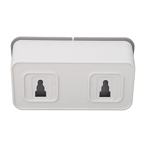Wall Mounted Qtip Holder, 2 Grids Clamshell Dust Proof Cotton Swab Holder for Home Kitchen Bathroom Office