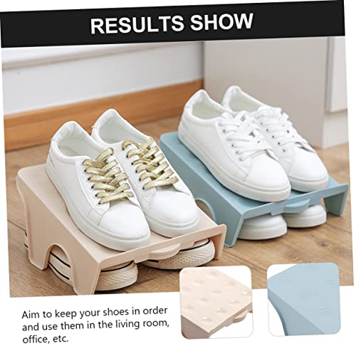 Veemoon Double Shoe Tray Sneaker Holder Clear Shoe Rack 3pcs Shoe Stack Closet Shoe Storage Stand Shoe Rack Organizer Shoes Holder Practical Shoes Holder Footwear Storage Rack Bracket Pp