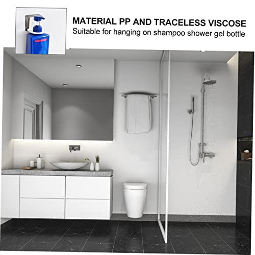 Zerodeko 6 Pcs Shower Gel Holder Body Wash Container Trace-free Storage Holders Novel Shampoo Bottle Hangers Bracket Pp No Trace