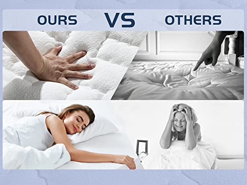 AICEHOME Queen Mattress,10 Inch Medium Firm Feel Hybrid Mattress in a Box, Gel Memory Foam Multilayer Design Mattress,Individually Wrapped Spring for Motion Isolation & Support (Queen)