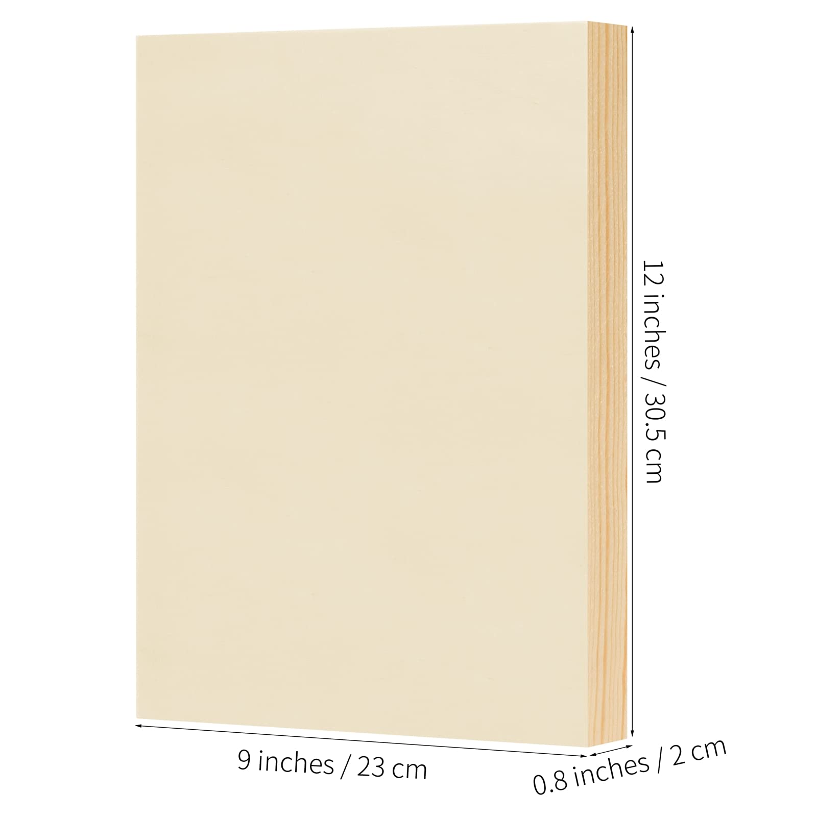 ADXCO 8 Pack Wood Panels 9 x 12 inch Wooden Canvas Board Unfinished Wooden Panel Boards for Painting, Arts, Pouring Use with Oils, Acrylics